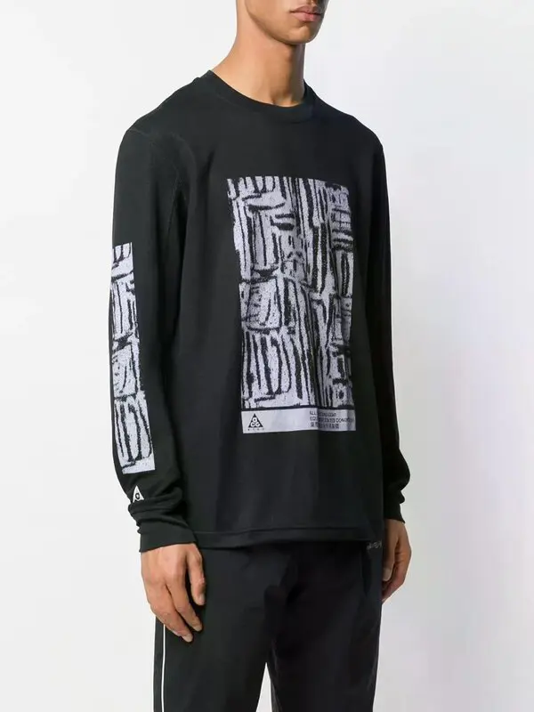 Nike Long Sleeve Waffle Knit Graphic T-shirt