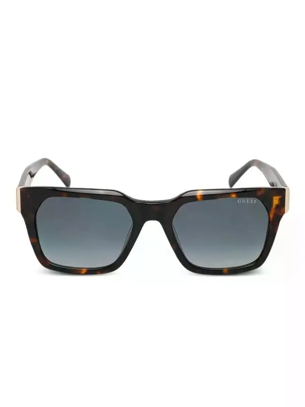 Guess Tortoiseshell Pattern Square Frame Sunglasses - Brown