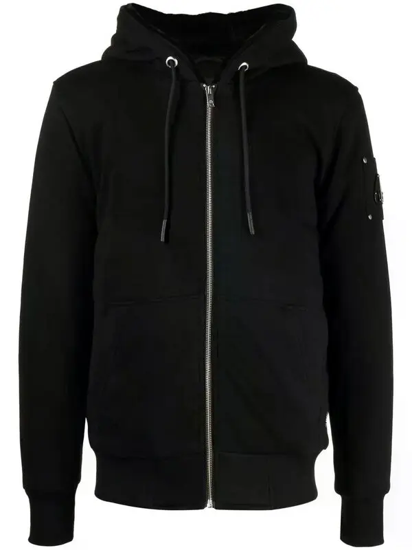 Moose Knuckles Logo-plaque Zip-up Hoodie