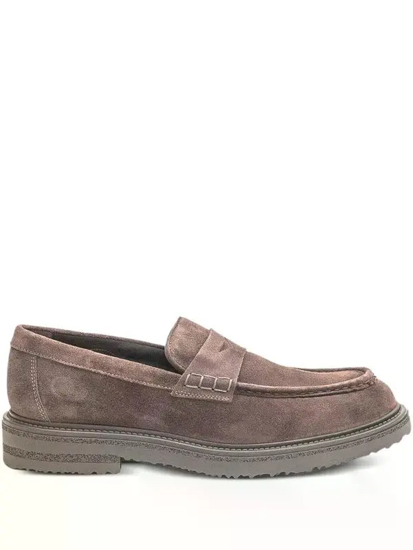 STURLINI FIRENZE Penny Suede Loafers - Brown