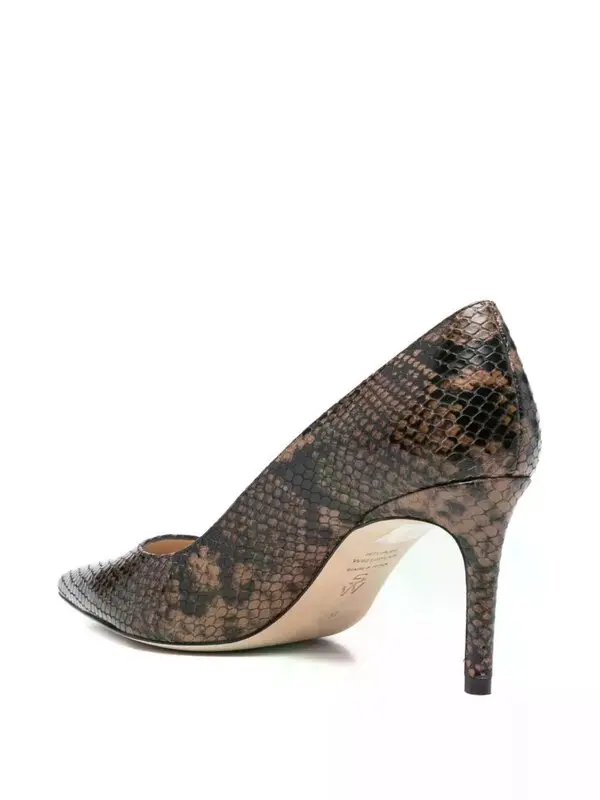 STUART WEITZMAN 80mm Snakeskin-pattern Stiletto Heeled Pumps
