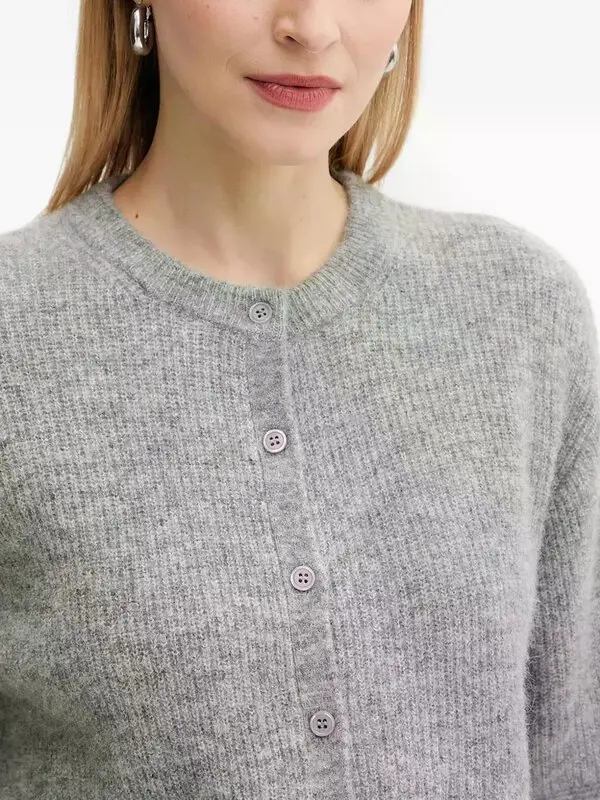 SAMSOE SAMSOE Ribbed Button Cardigan