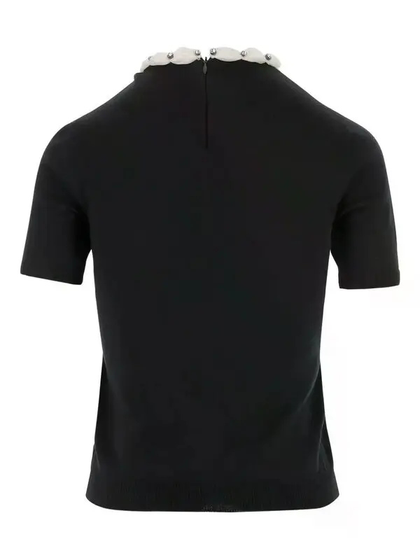Valentino Garavani Embellished Ribbon Neck Sweater