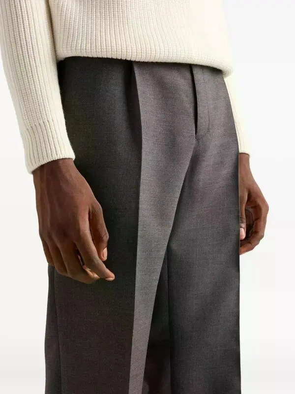 Prada Wide-leg Trousers With Dart Detailing