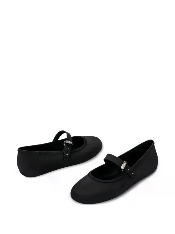 Melissa Soft Buckle-strap Ballerinas - Black