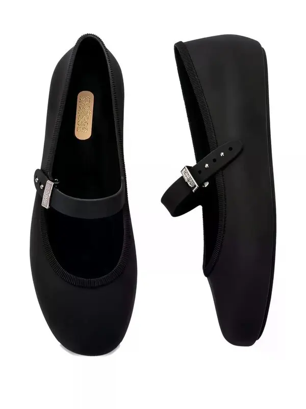 Melissa Soft Buckle-strap Ballerinas - Black