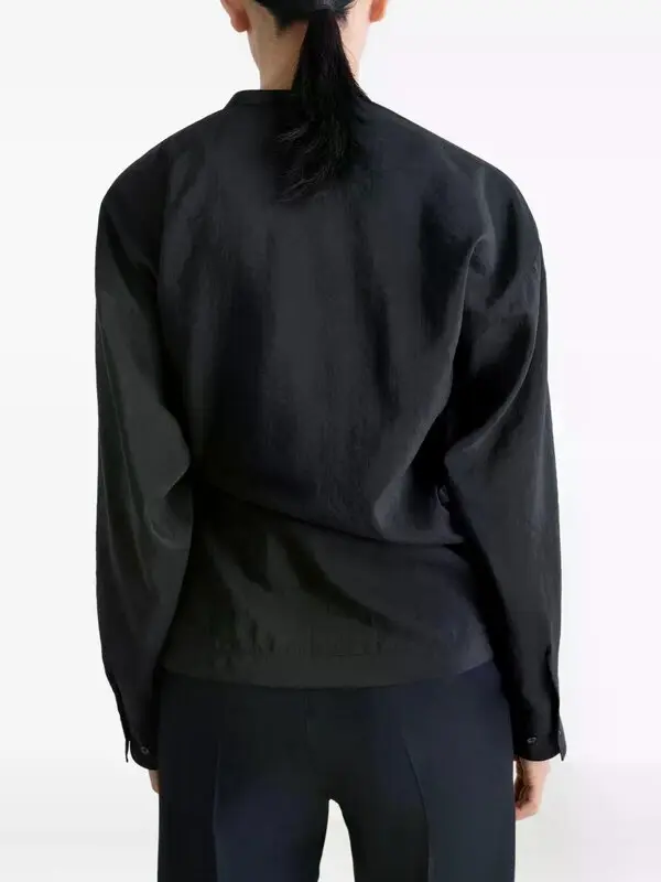 LEMAIRE Lemiare Pleated Raglan-sleeve Shirt - Black