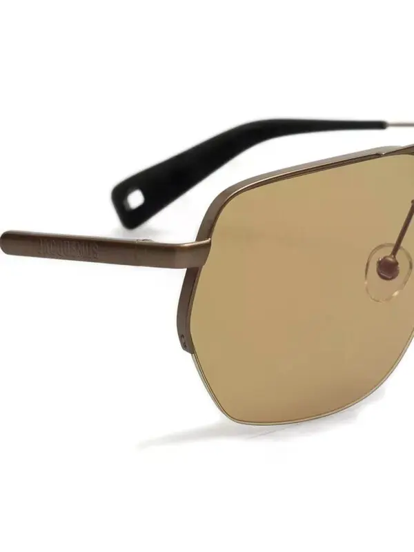 Jacquemus Pilot Frame Sunglasses - Brown