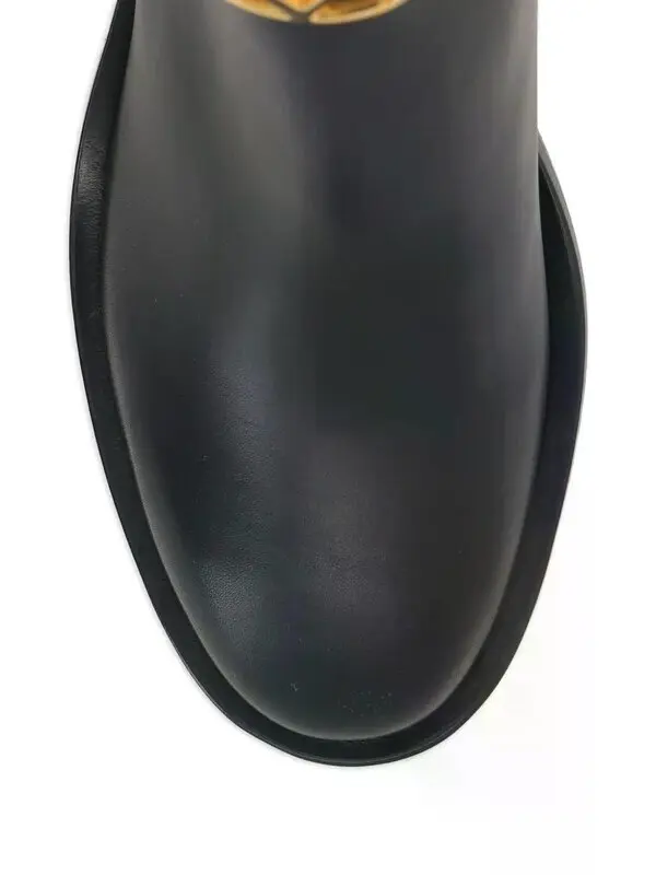 Valentino Garavani Vlogo Signature Leather Ankle Boots - Black