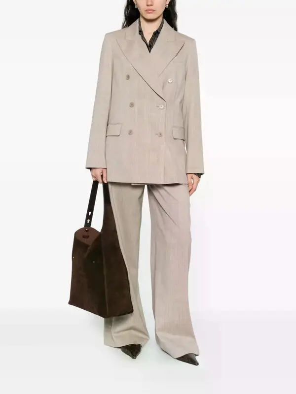 JOSEPH Pinstripe Wool Trousers