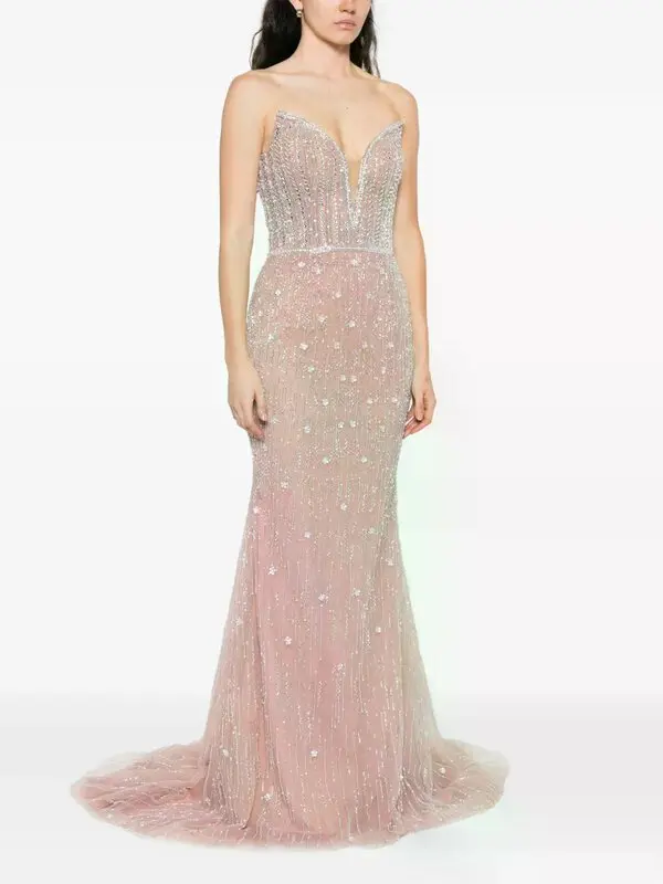 Holland & Holland Embellished Fishtail Maxi Dress