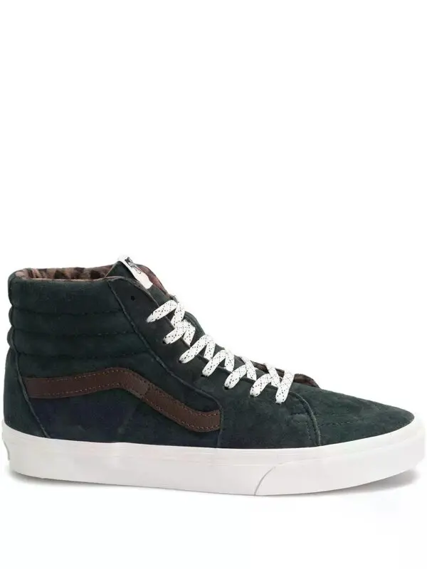 VANS Sk8-hi Plaid Scarab High Top Lace-up Suede Sneakers