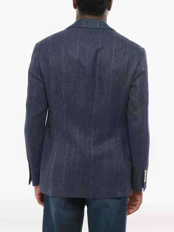 Brunello Cucinelli Single-breasted Linen Blazer - Blue