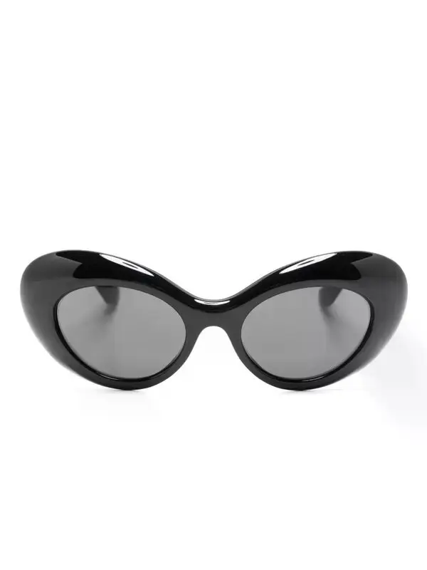 Versace La Medusa Oval-frame Sunglasses - Black