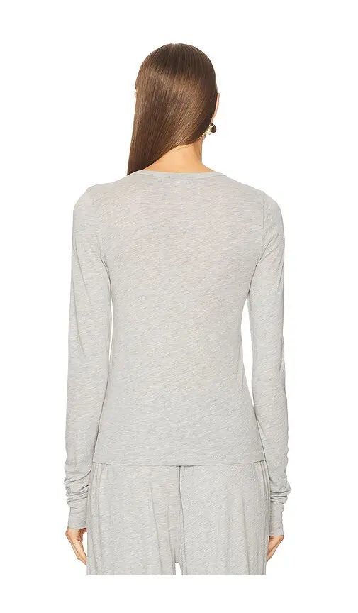 Eterne Fitted Crewneck Long Sleeve Top