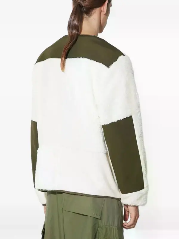 STAN RAY Panelled Zip-up Sweater - Neutrals