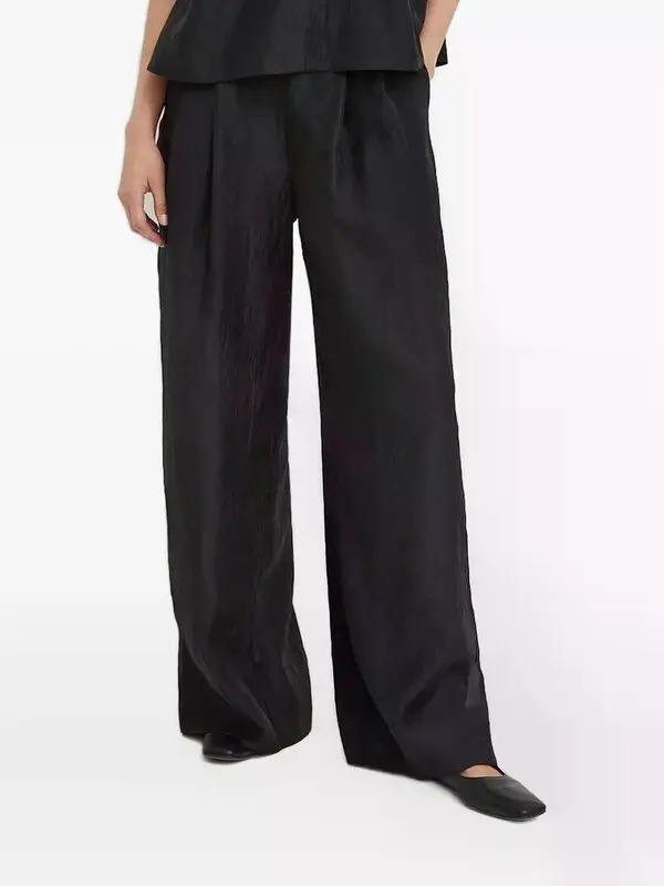 LOVECHILD Pleated Wide-leg Trousers - Black