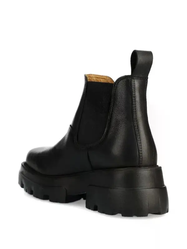 SUMMERY COPENHAGEN Elastic-panelled Lug-sole Boots - Black