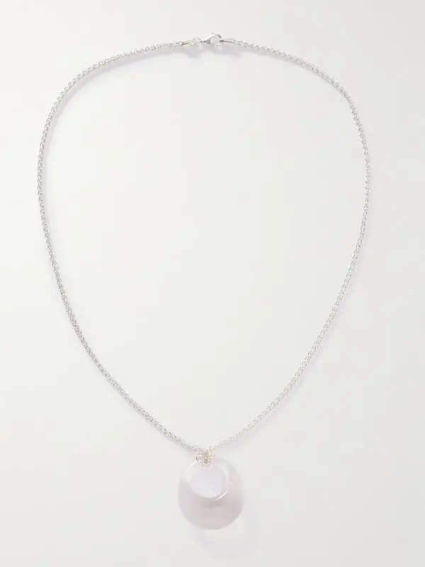 LOREN STEWART Sterling And Quartz Necklace