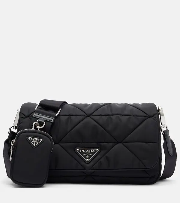 Prada Re-nylon Quilted Shoulder Bag - Black