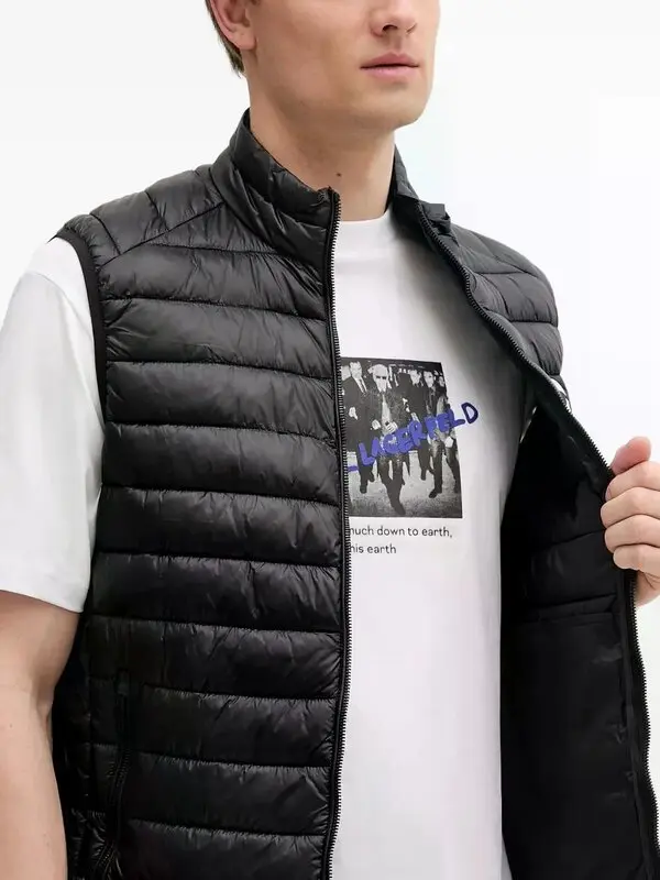 Karl Lagerfeld Quilted Logo-patch Gilet