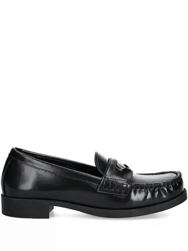 Moschino Leather Penny Loafers