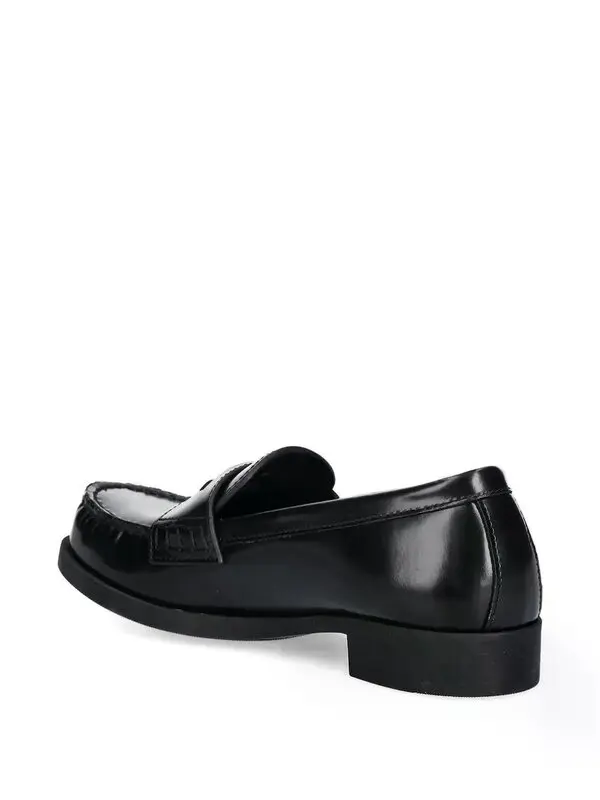 Moschino Leather Penny Loafers
