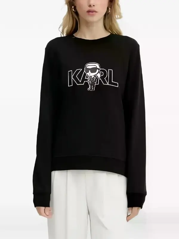 Karl Lagerfeld Cotton Sweatshirt With Logo Print