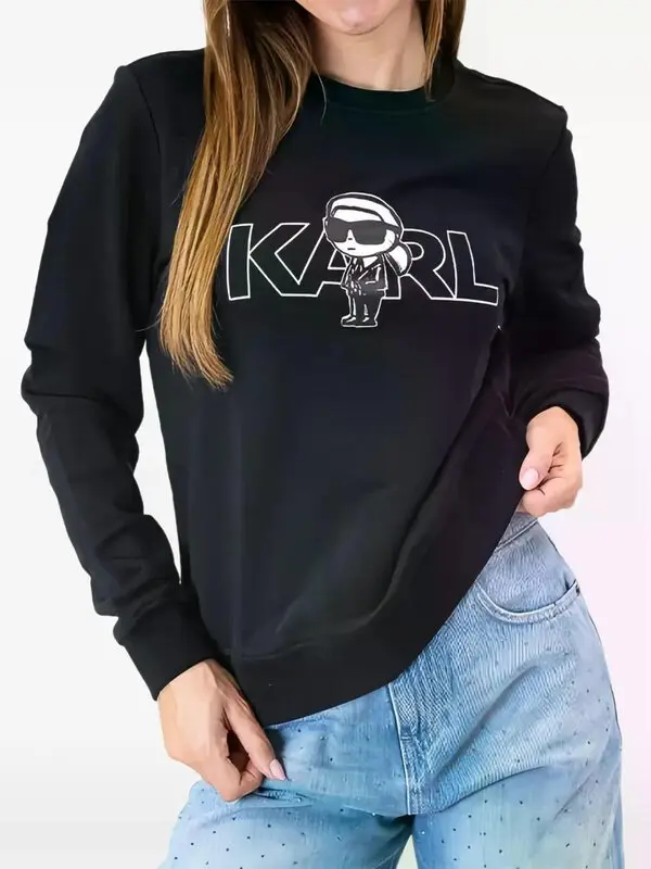 Karl Lagerfeld Cotton Sweatshirt With Logo Print