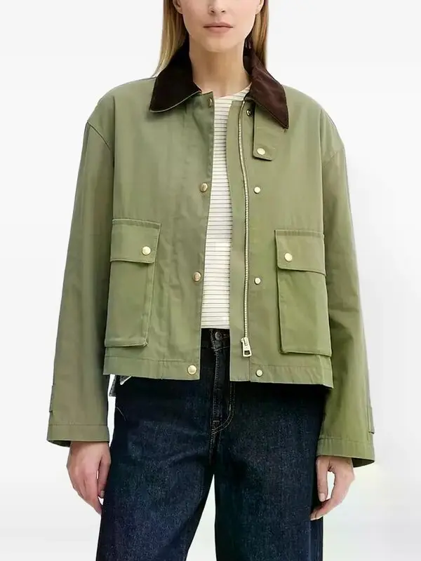 Marc O'polo Corduroy Collar Buttoned Jacket - Green