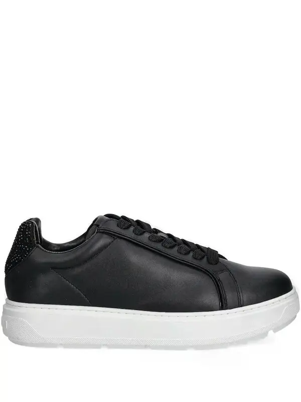 Moschino Embellished Lace-up Sneakers - Black