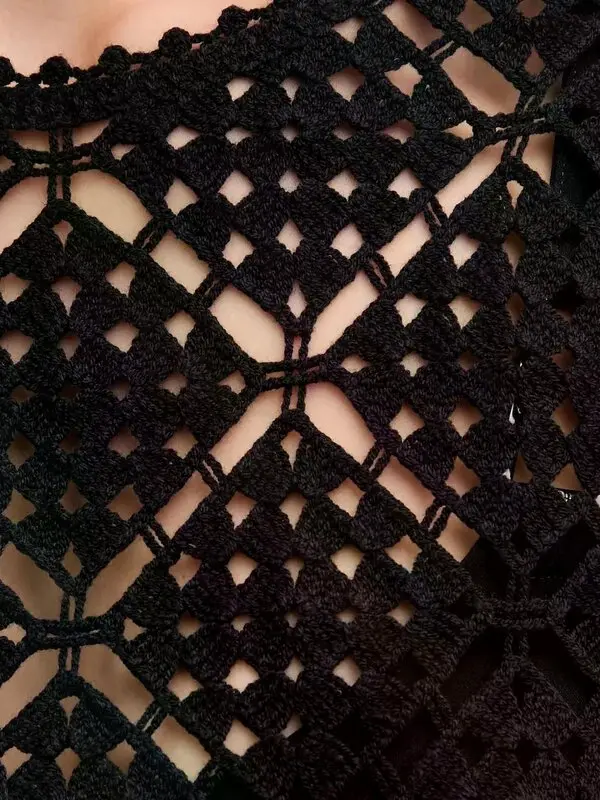 Dkny Cotton-blend Crochet Top