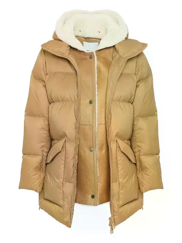YVES SALOMON Down Padded Jacket With Faux Fur Detailing