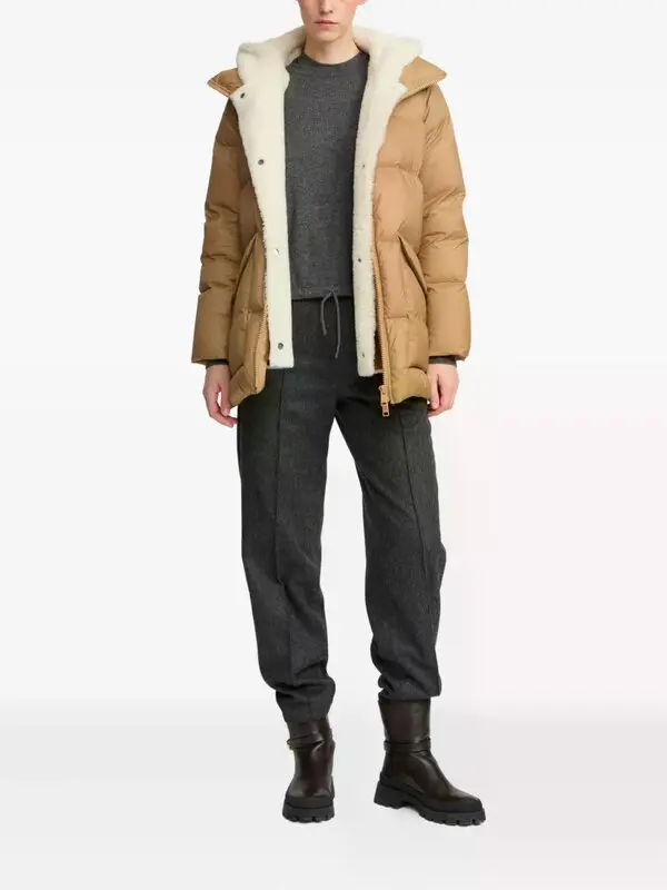 YVES SALOMON Down Padded Jacket With Faux Fur Detailing