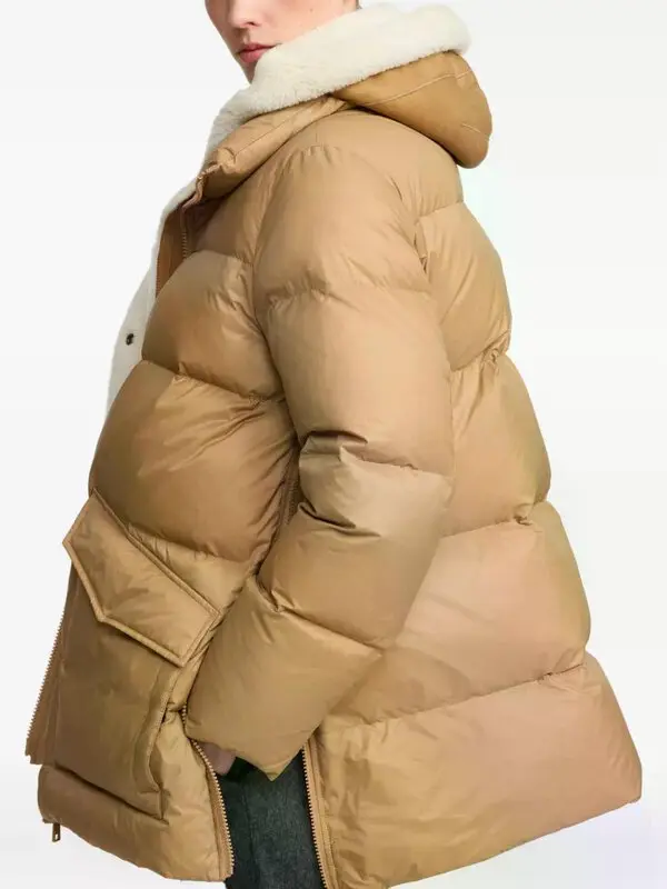 YVES SALOMON Down Padded Jacket With Faux Fur Detailing