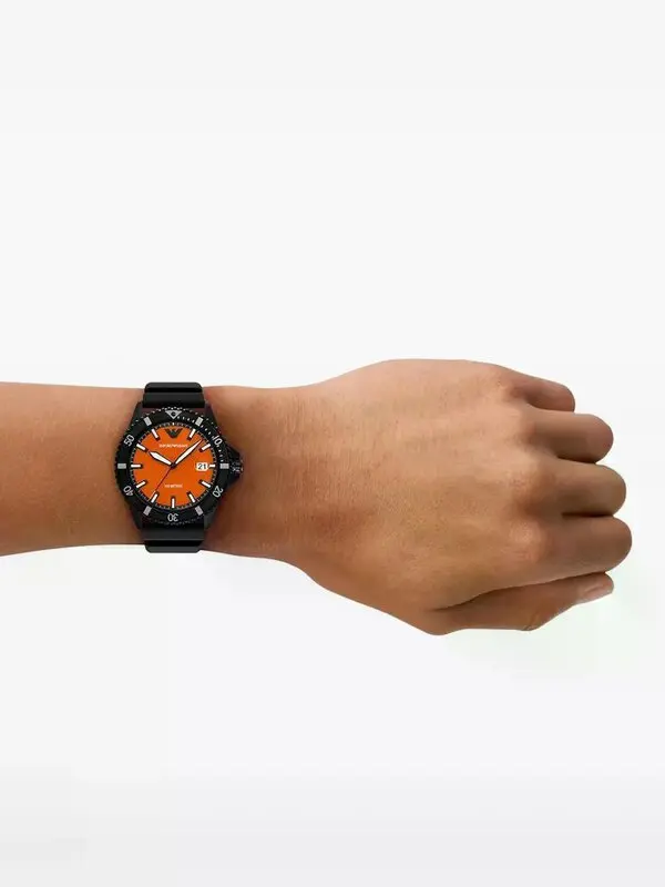 Emporio Armani Round Case Watch With Dial - Orange