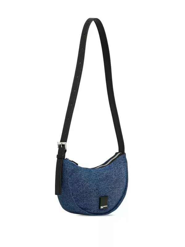 Karl Lagerfeld Denim Half-moon Messenger Bag - Blue