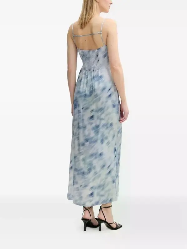 SAMSOE SAMSOE Maxi Dress With Side Split And Tie-dye Pattern