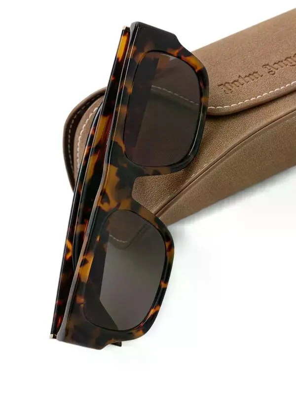 Palm Angels Tortoiseshell Rectangle Sunglasses