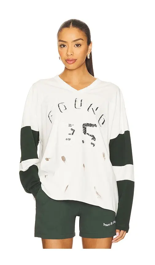 FOUND Distressed Team Tee - Ivory