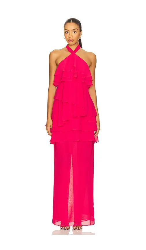LOVERS AND FRIENDS Zuri Gown - Fuchsia