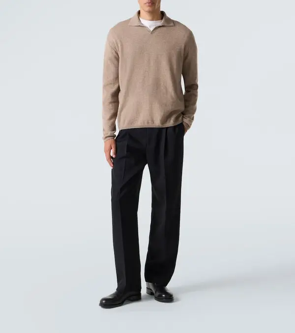 THE ROW Zev Virgin Wool Straight Pants