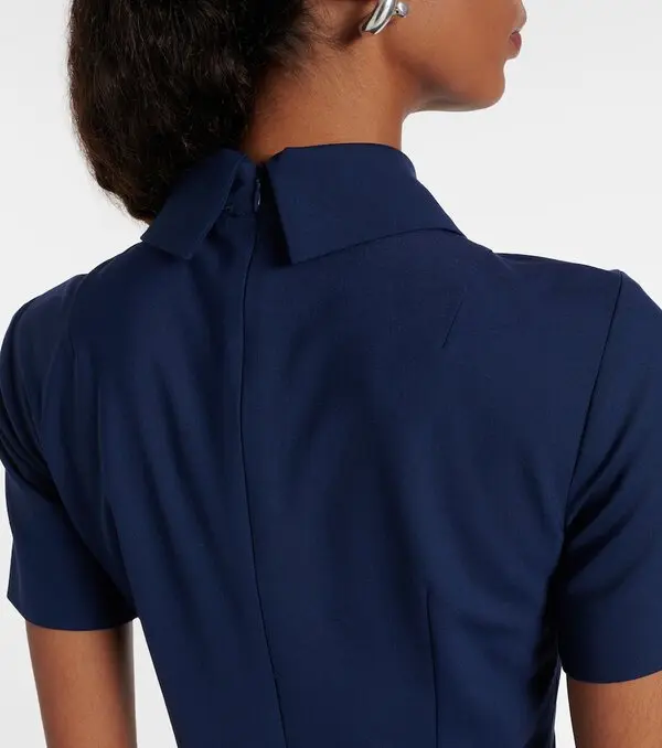 EMILIA WICKSTEAD Navy Buttoned Shirt Dress