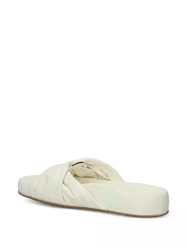 KENNEL&SCHMENGER Knotted Ring Leather Flat Sandals - White