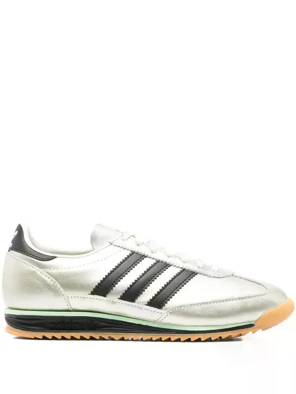 Adidas Sl 72 Og Three-stripe Metallic-leather Sneakers - Silver
