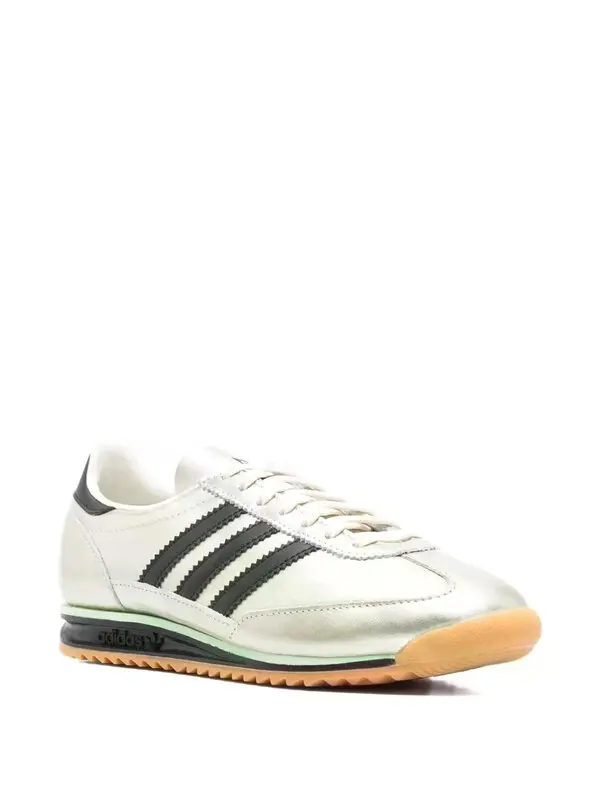 Adidas Sl 72 Og Three-stripe Metallic-leather Sneakers - Silver