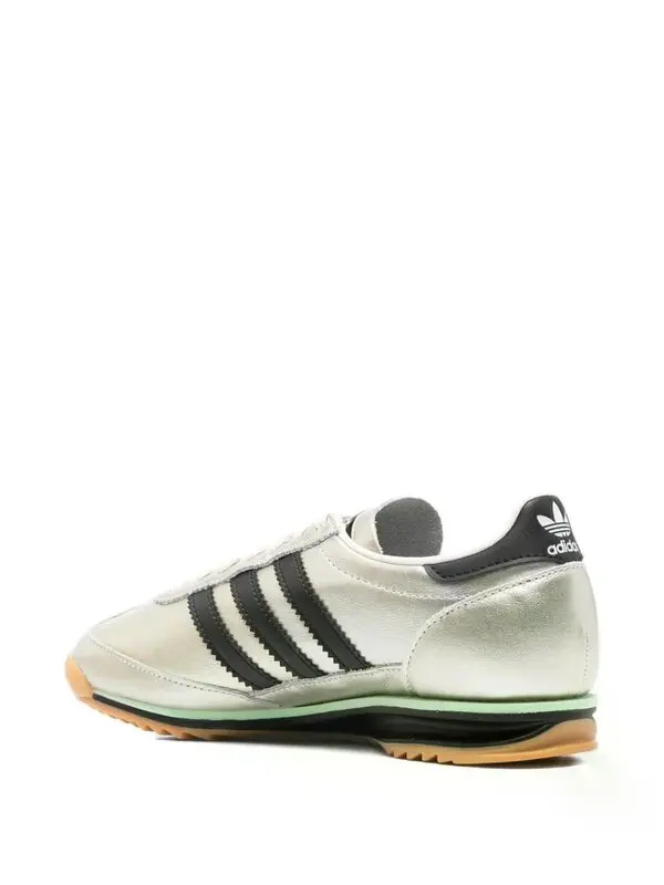 Adidas Sl 72 Og Three-stripe Metallic-leather Sneakers - Silver