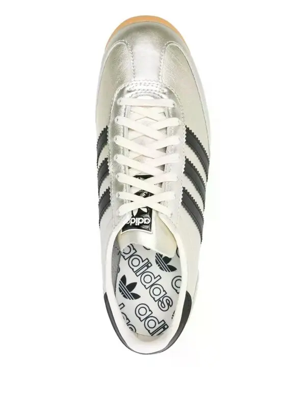 Adidas Sl 72 Og Three-stripe Metallic-leather Sneakers - Silver