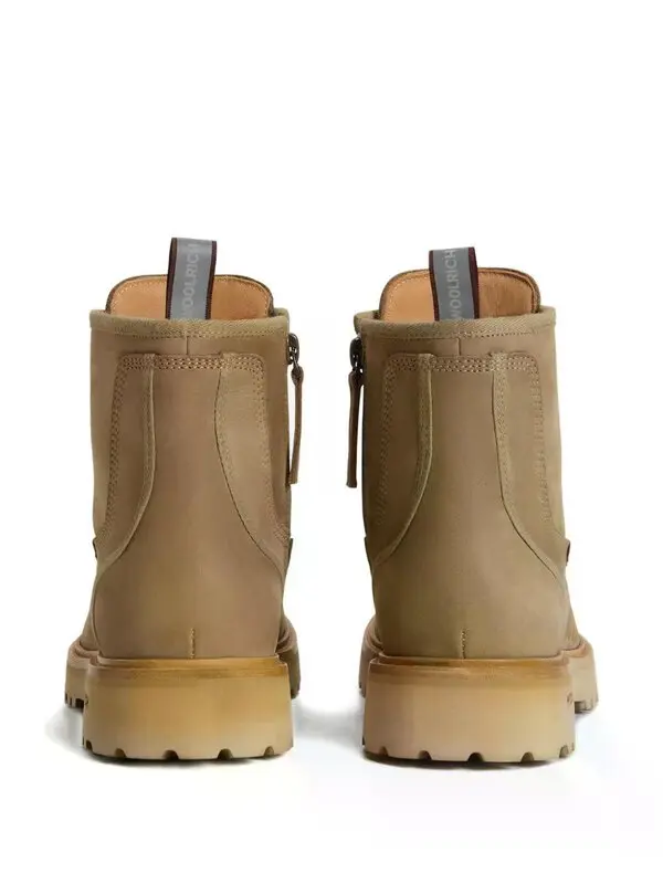 Woolrich Suede Lace-up Zip Boots - Neutrals