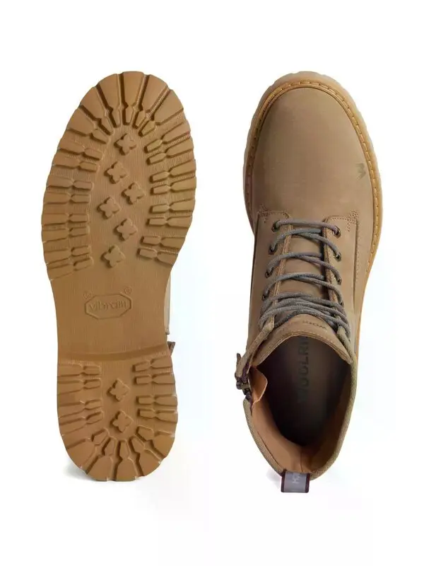 Woolrich Suede Lace-up Zip Boots - Neutrals